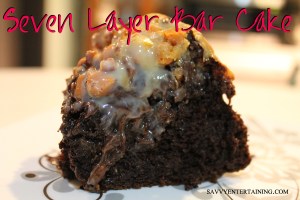Seven Layer Bar Cake | Savvy Entertaining